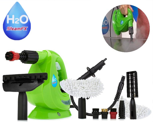 AS SEEN ON TV->Φορητός Ατμοκαθαριστής 1250W 5 Σε 1 - H2O Steam FX - www ...